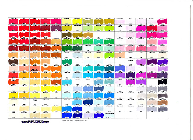 Wiccababe's Tutorials: 2013 Promarker, Flexmarker and Aquamarker Charts