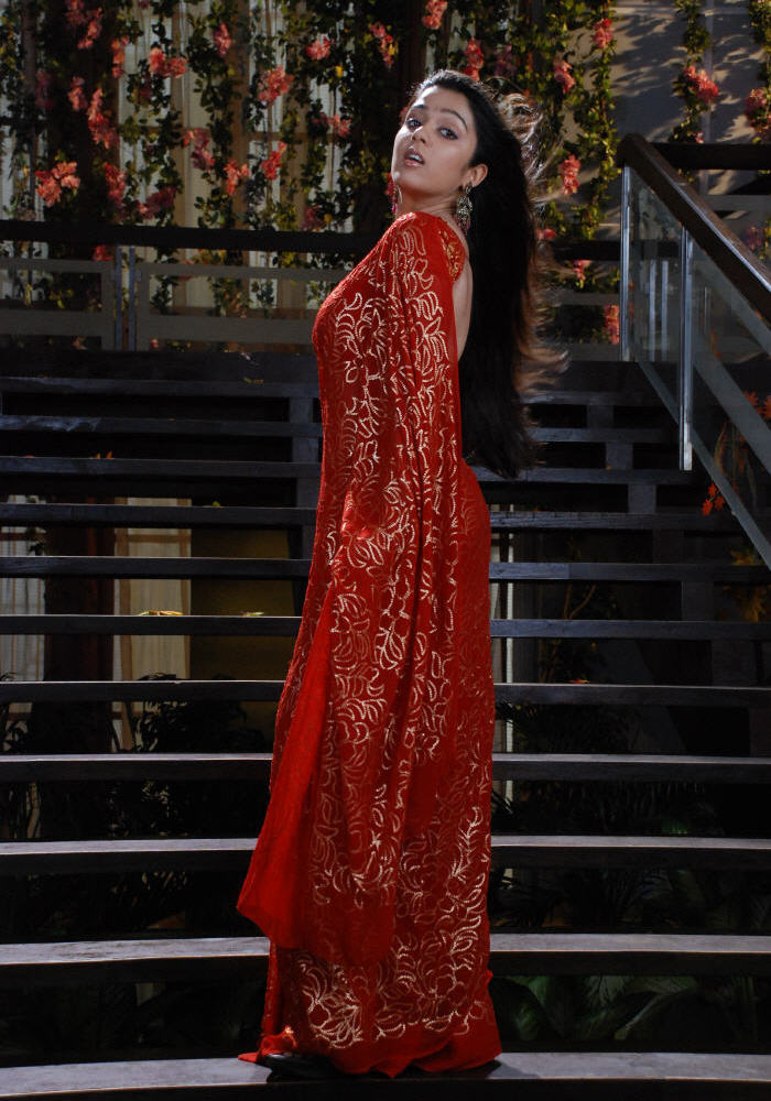 INDIAN ACTRESS: Charmi Kaur full backless red saree in latest Telugu ...