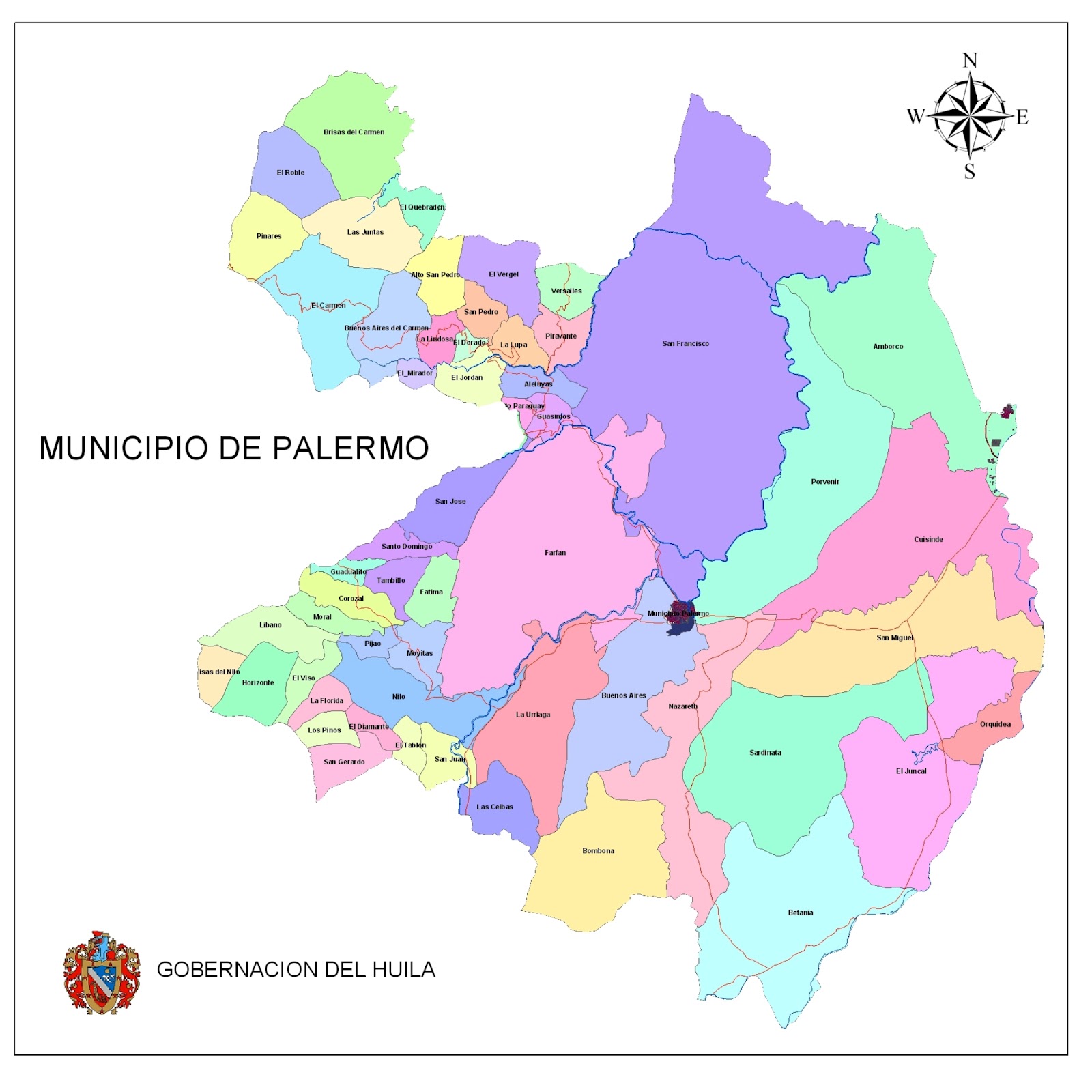 Noticias, Arte, Cultura y Turismo: 37 MAPAS: MUNICIPIOS DEL HUILA