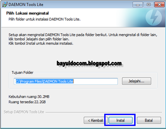 Proses Instalasi Software DAEMON Tools Lite