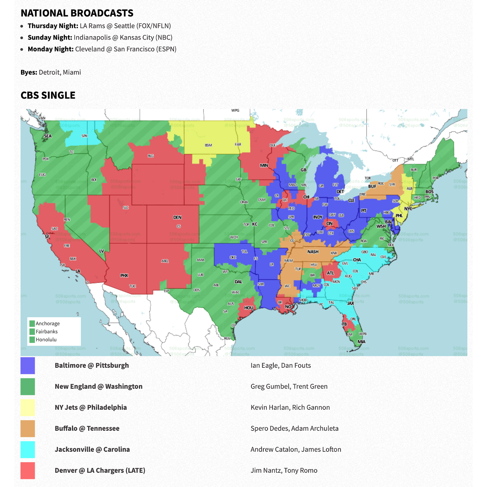 PACKERVILLE, U.S.A.: Week Five TV Maps