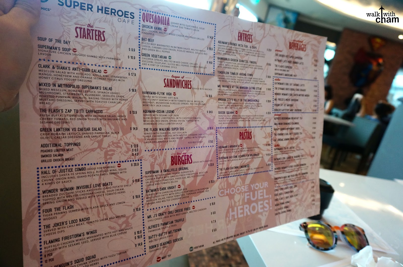 Walk with Cham: DC Comics Superheroes Cafe Singapore