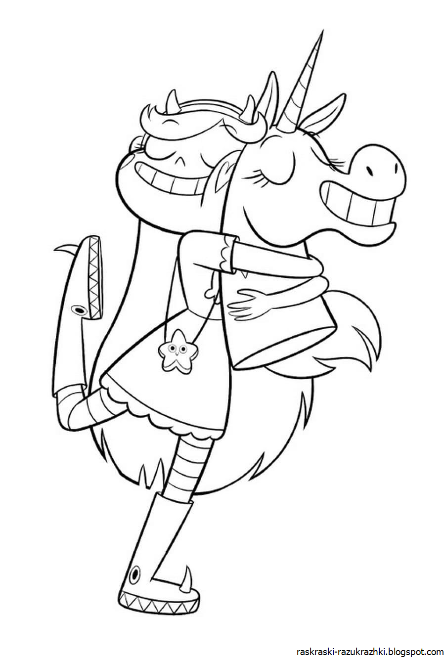 Звездочка Баттерфляй Раскраска