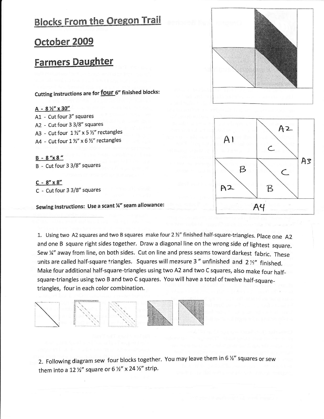 Oregon Trail Quilt: Farmer’s Daughter - My Welcome Home Farm