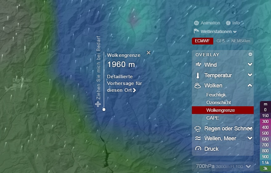 Windyty zeigt jetzt auch ECMWF-Daten