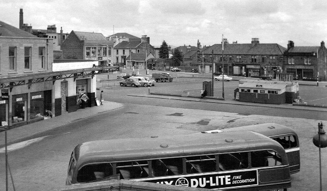 Tour Scotland: Old Photograph Bus Station Falkirk Scotland