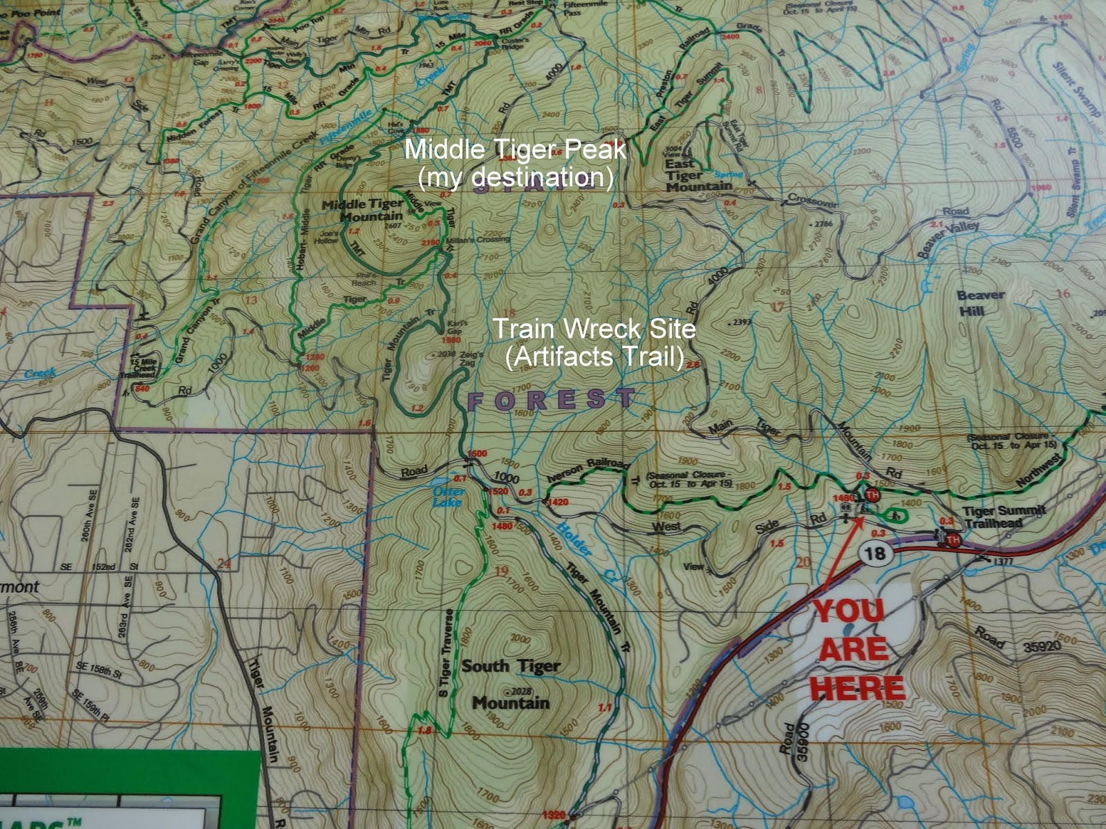 Footloose on the trail: Tiger Mountain - Train Wreck Site and Middle ...