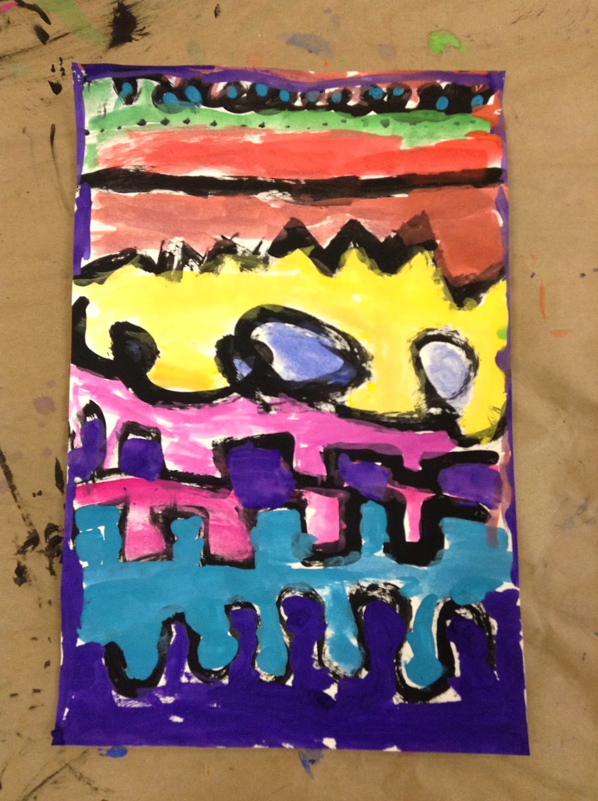 Ms. Wright's Art Class: Kindergarten Line Painting