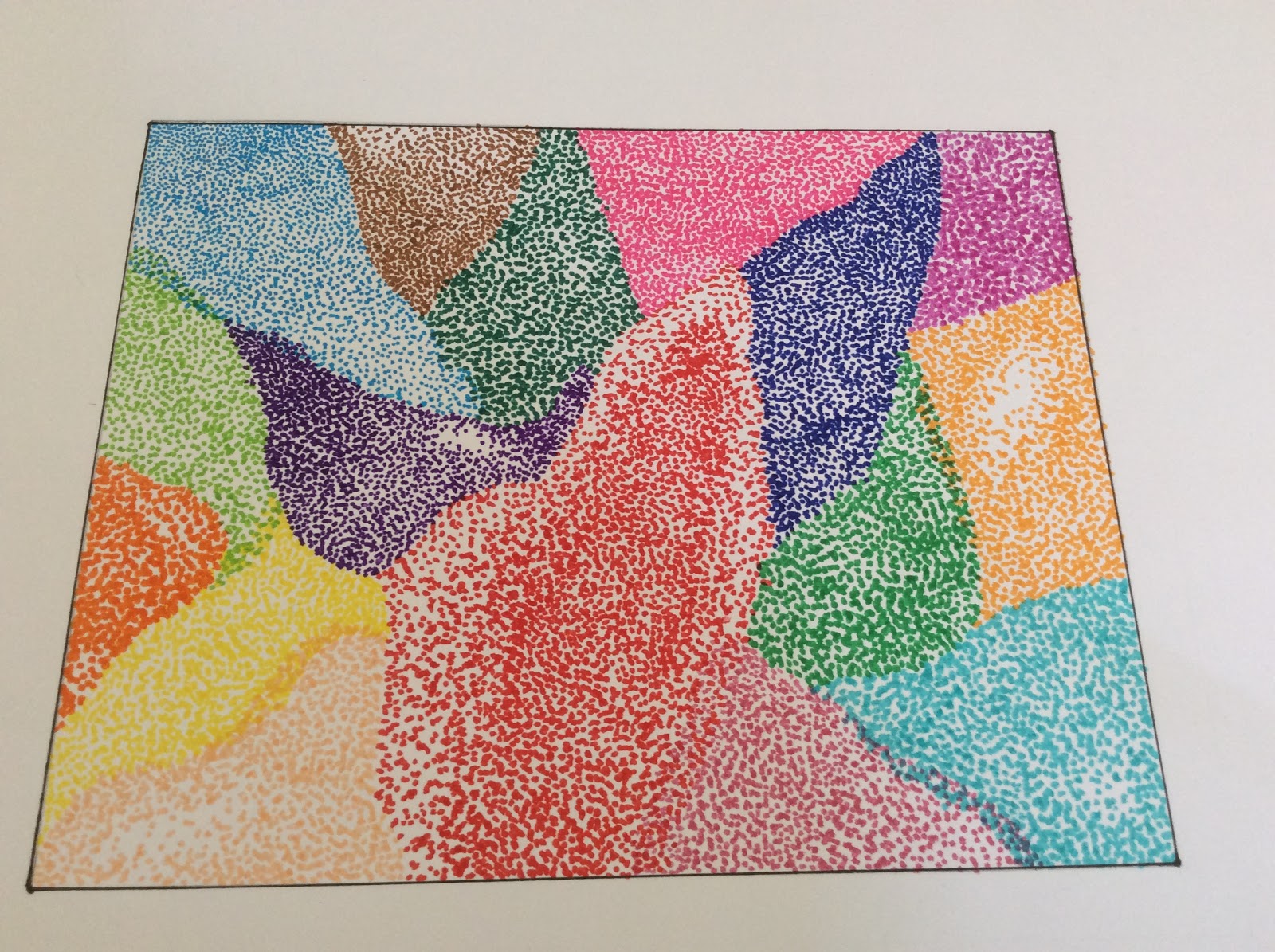 la maestra de plástica : Dibujo orgánico con puntos 2° A