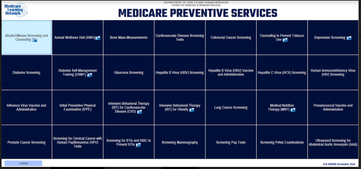 MEDICARE PREVENTIVE SERVICES FROM MEDICARE LEARNING NETWORK
