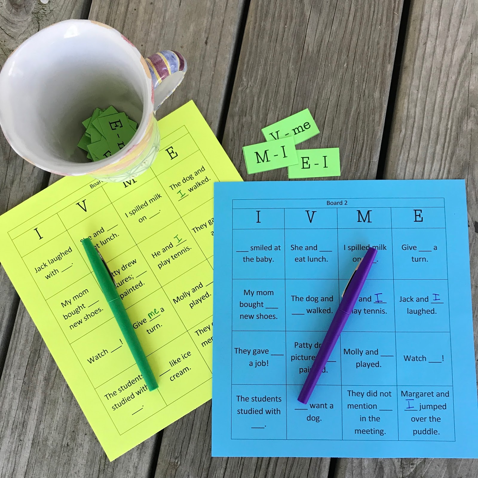 Me or I? Grammar Bingo Game | Classroom Freebies | Bloglovin’