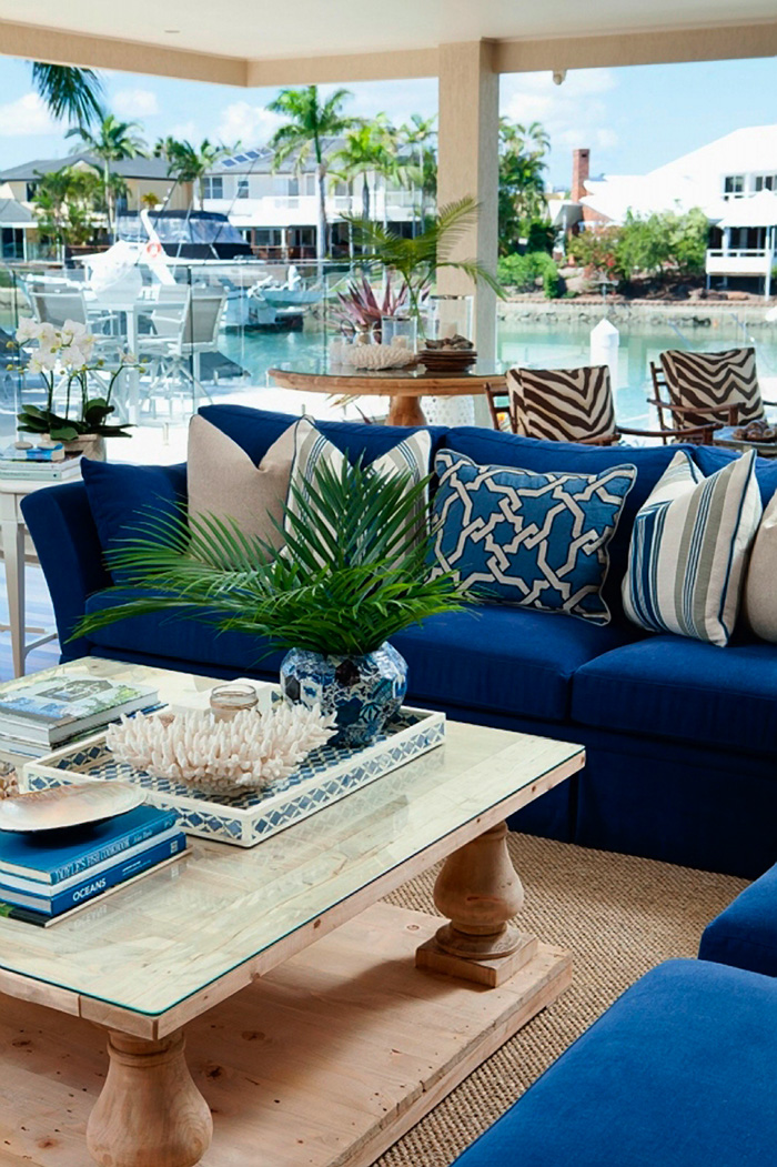 Blue and White with Veranda House