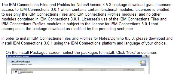 IBM Connections 3.0.1 Files and Profiles entitlement for Lotus Notes 8. ...