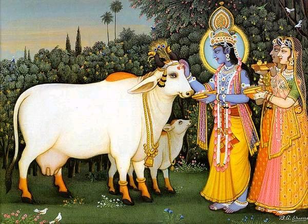 Shri Krishna and the Cows