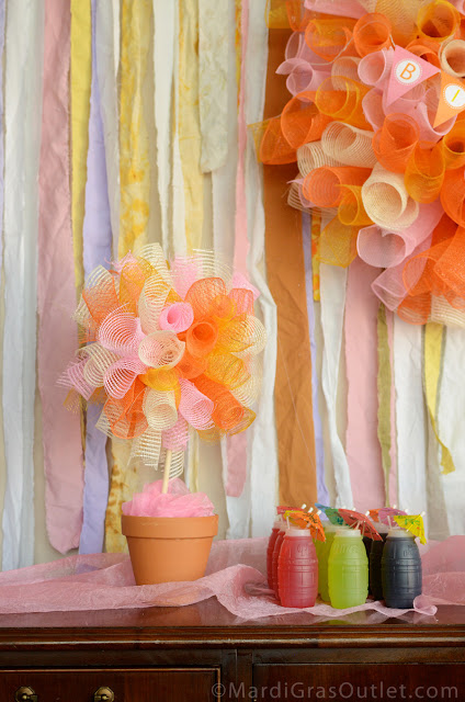 Party Ideas by Mardi Gras Outlet: Sweet Summer Party Ideas with Deco Mesh