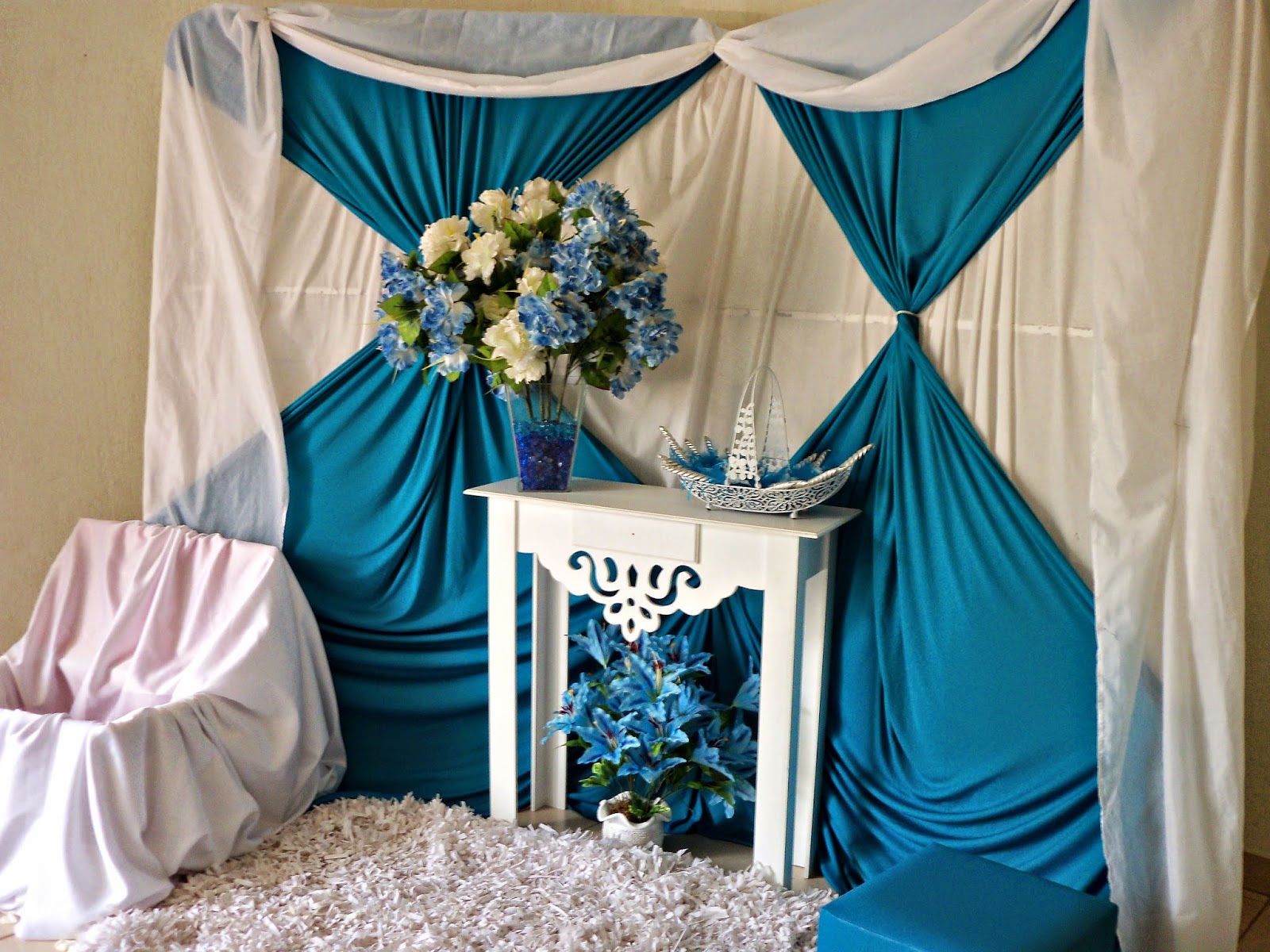 Ritinha Decorações: Decoração Azul Turquesa