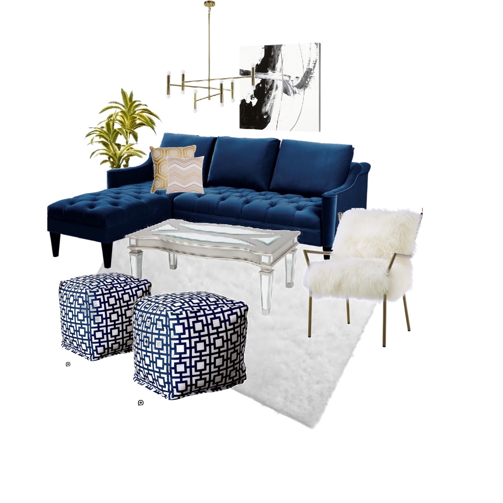 High/Low Living Room Design - Harlow & Thistle