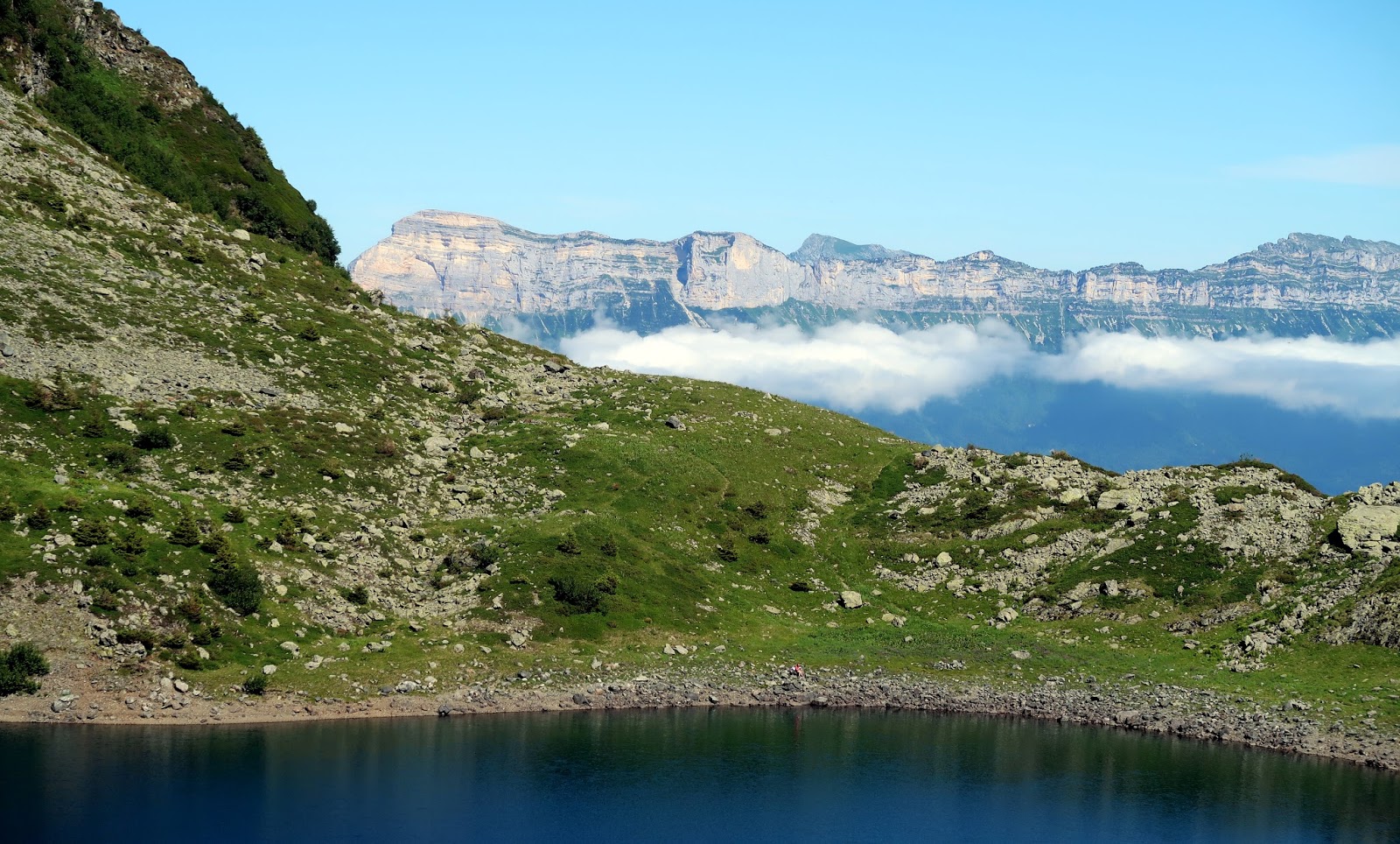 trekking de bernard: Massif du Ferrouillet : lac de Crop, lac Bleu