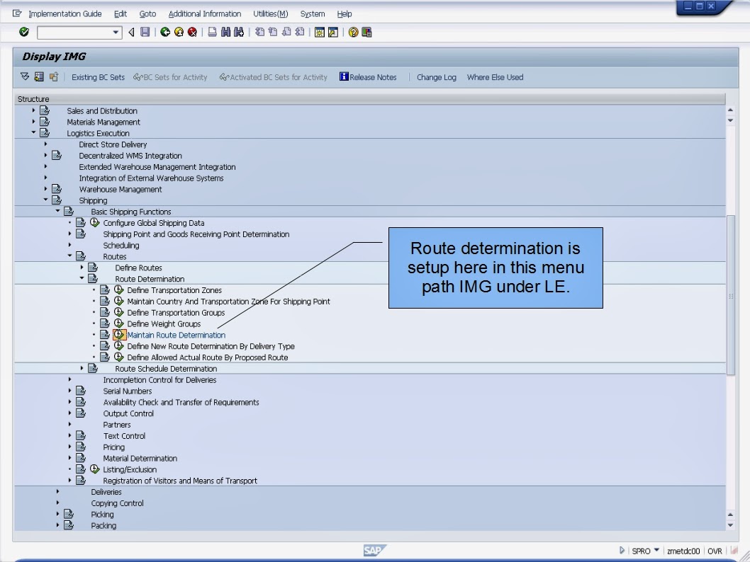 青蛙SAP分享 Froggy's SAP sharing: SD Route Determination