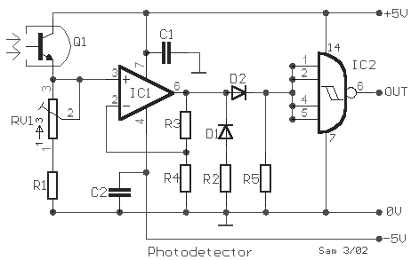 Photo Detector with TTL Output Circuit Diagram | Electronic Circuits ...