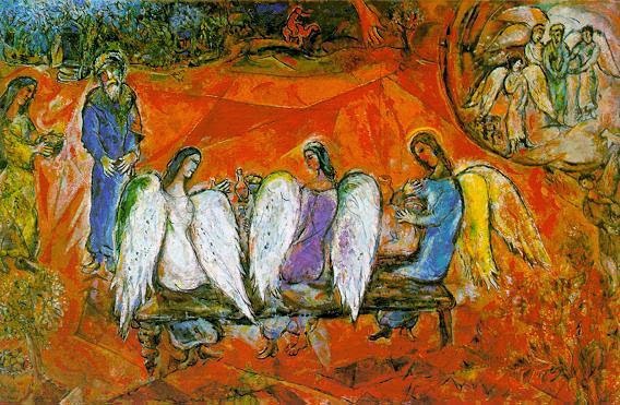 Karya Seni Lukis Marc Chagall The Falling Angel - 1923-1947 ~ MARAJI'KU.Com