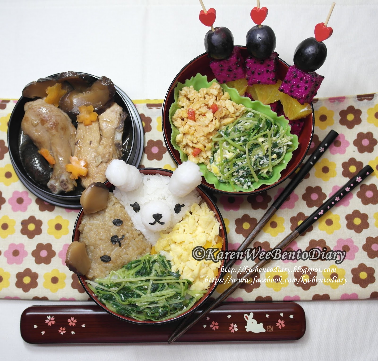 Karenwee's Bento Diary: Bento#Sept04~Bento&Co Three Color Bento