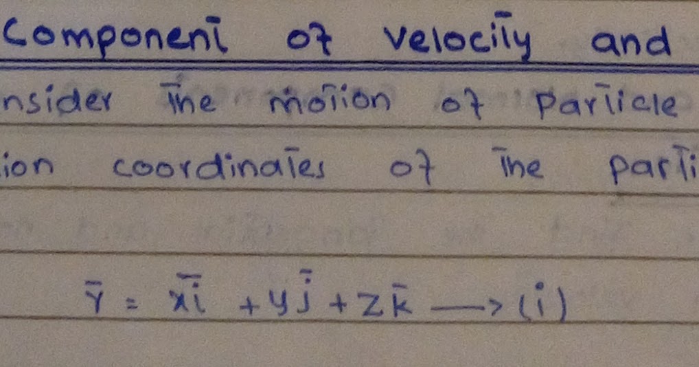 Cartesian component of velocity and acceleration | Maths Worlds 786