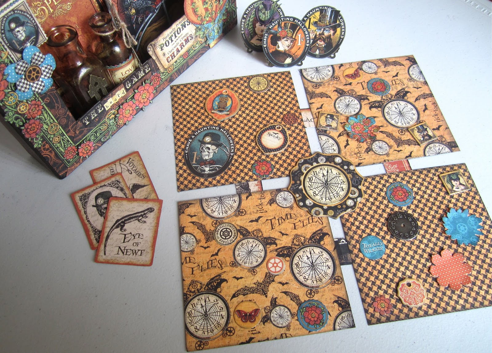 Paperiah: Graphic 45 Steampunk Spells Matchbook Box