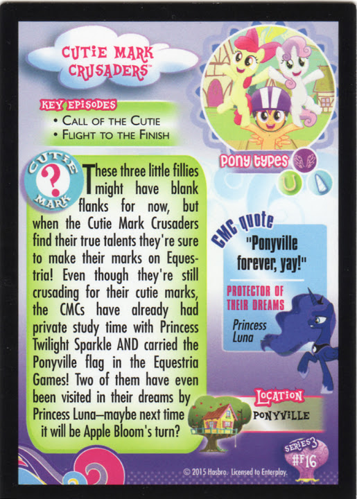 My Little Pony Cutie Mark Crusaders Series 3 Trading Card | MLP Merch