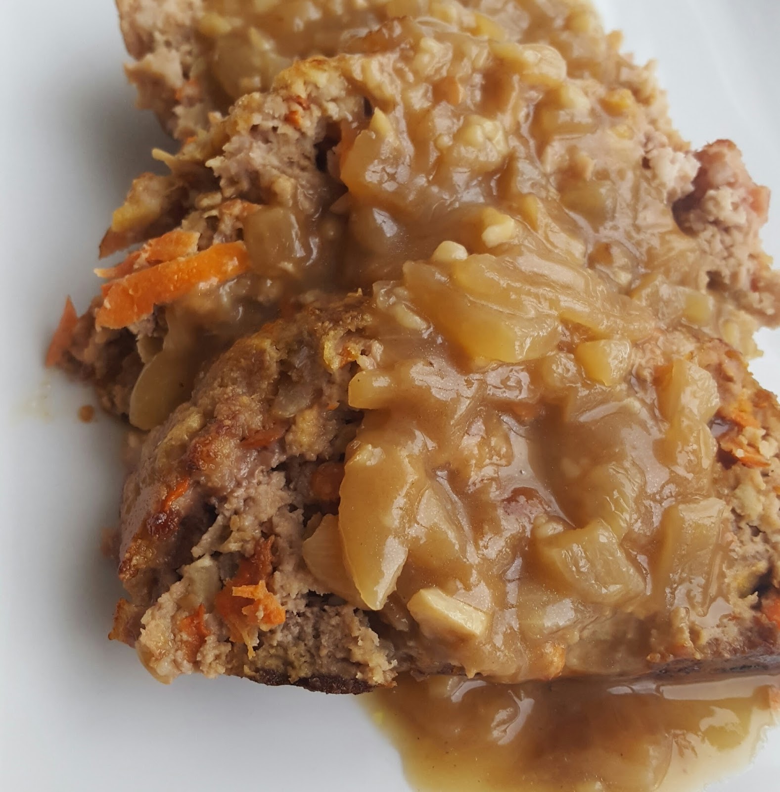 Apple Meatloaf with Caramelized Onion Gravy | Chef Jen