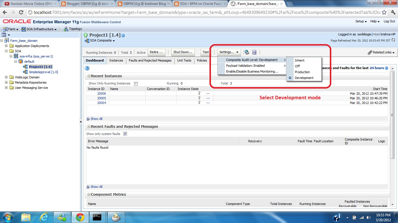 Soa Osb Bpm Adf Krishnan Blog Oracle Bpm 11g Log Handlers Example