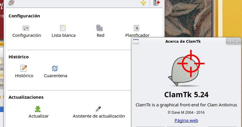 Cotidiana Place: Antivirus ClamAV con ClamTk 5.24 en Debian Stretch