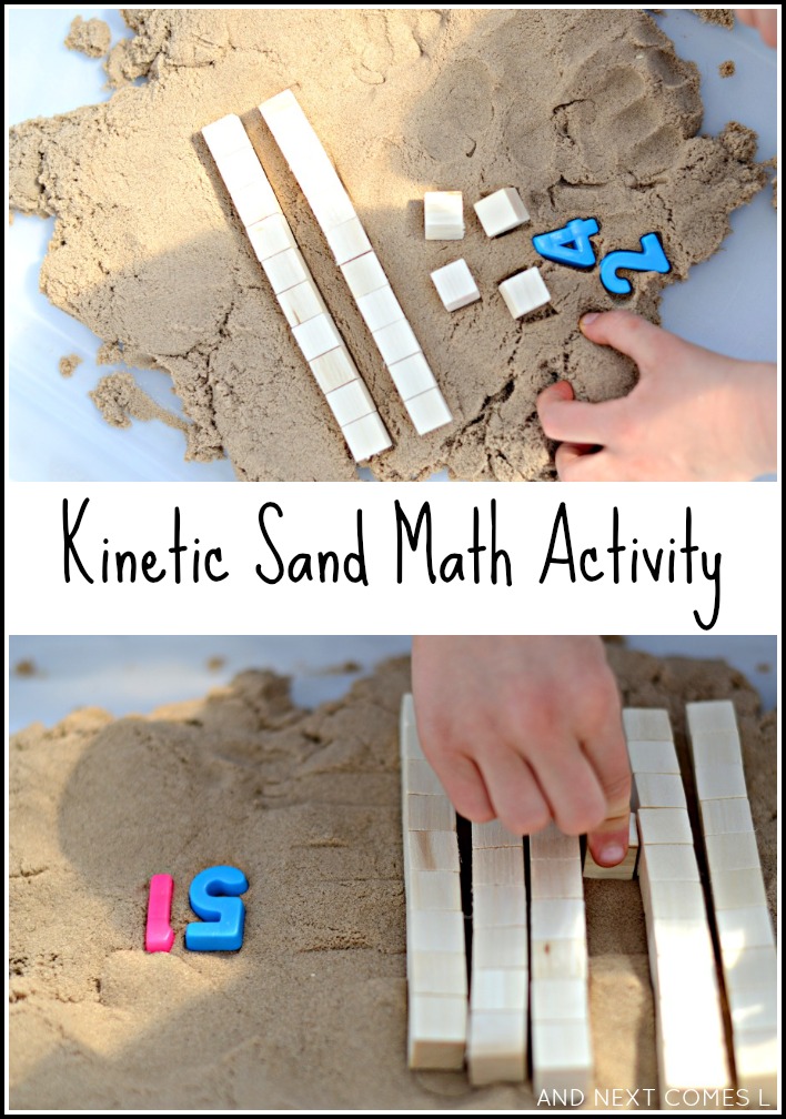 Kinetic Sand Math Activity {Fine Motor Sensory Play} | And Next Comes L