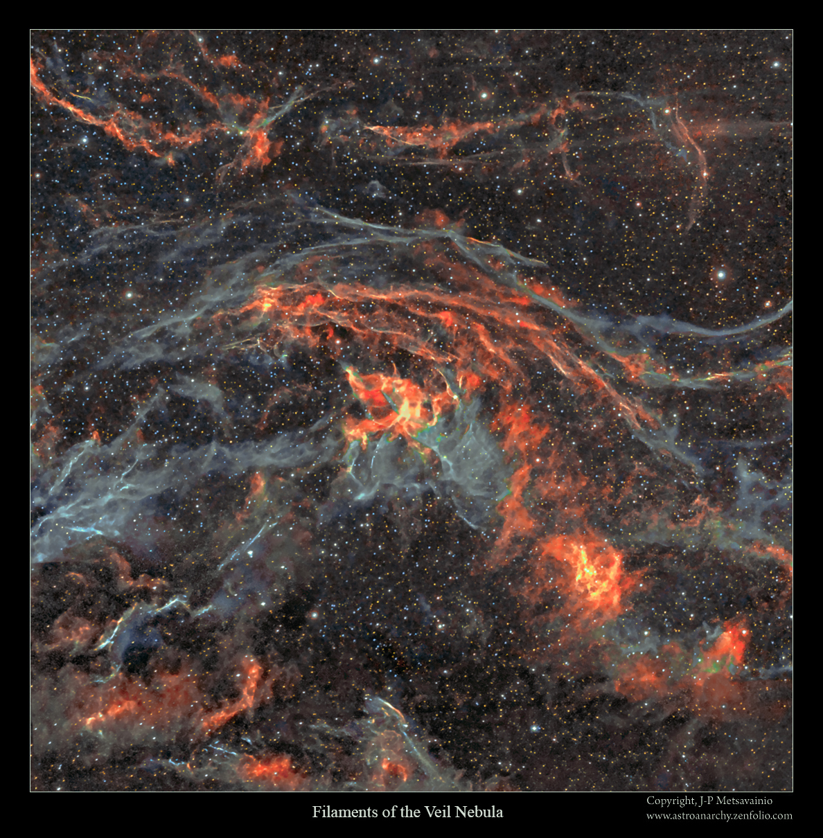 Astro Anarchy: Filaments of the Veil Nebula in visual spectrum