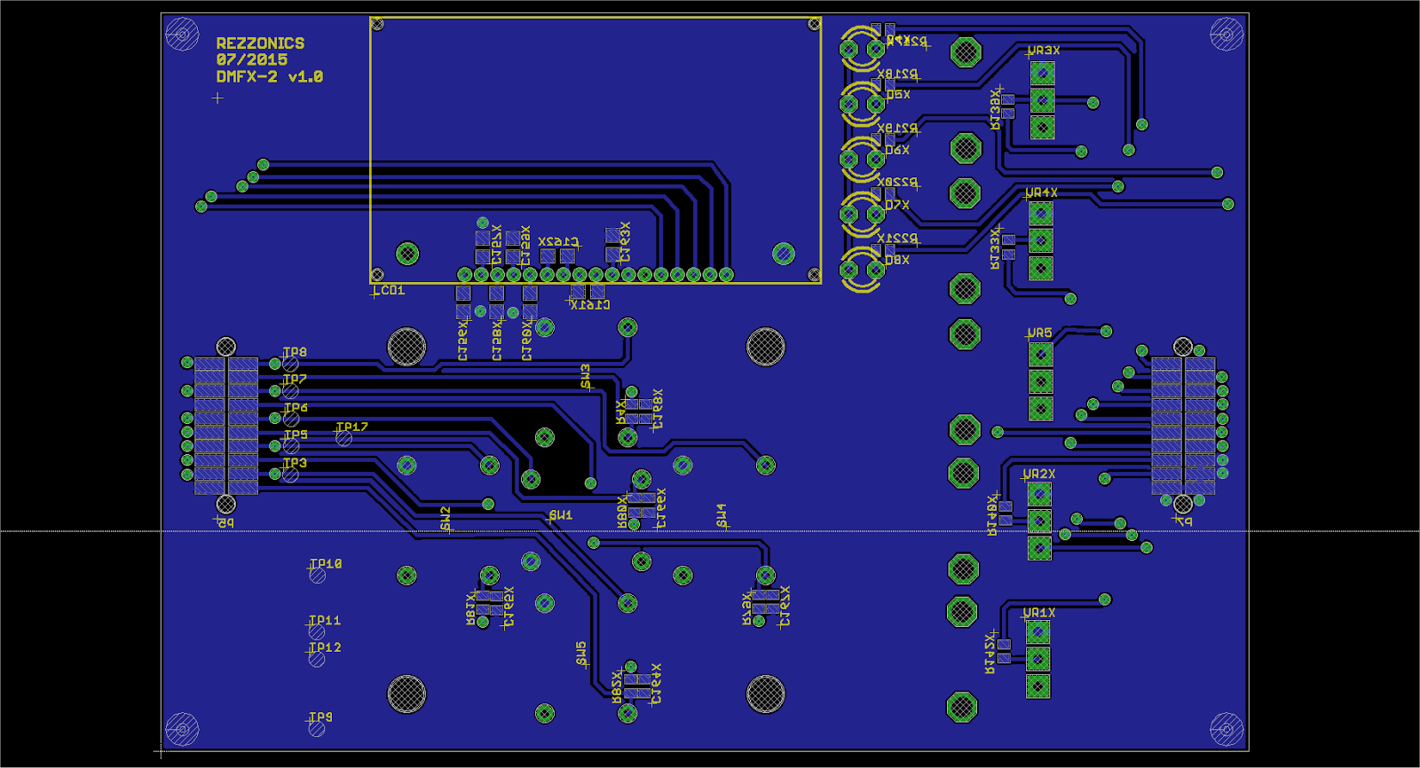 Rezzonics: DMFX-1-2 (mezzanine board) PCB layout and assembly