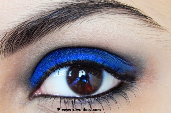 Stark Navy Blue Eye Makeup Tutorial | Diva Likes