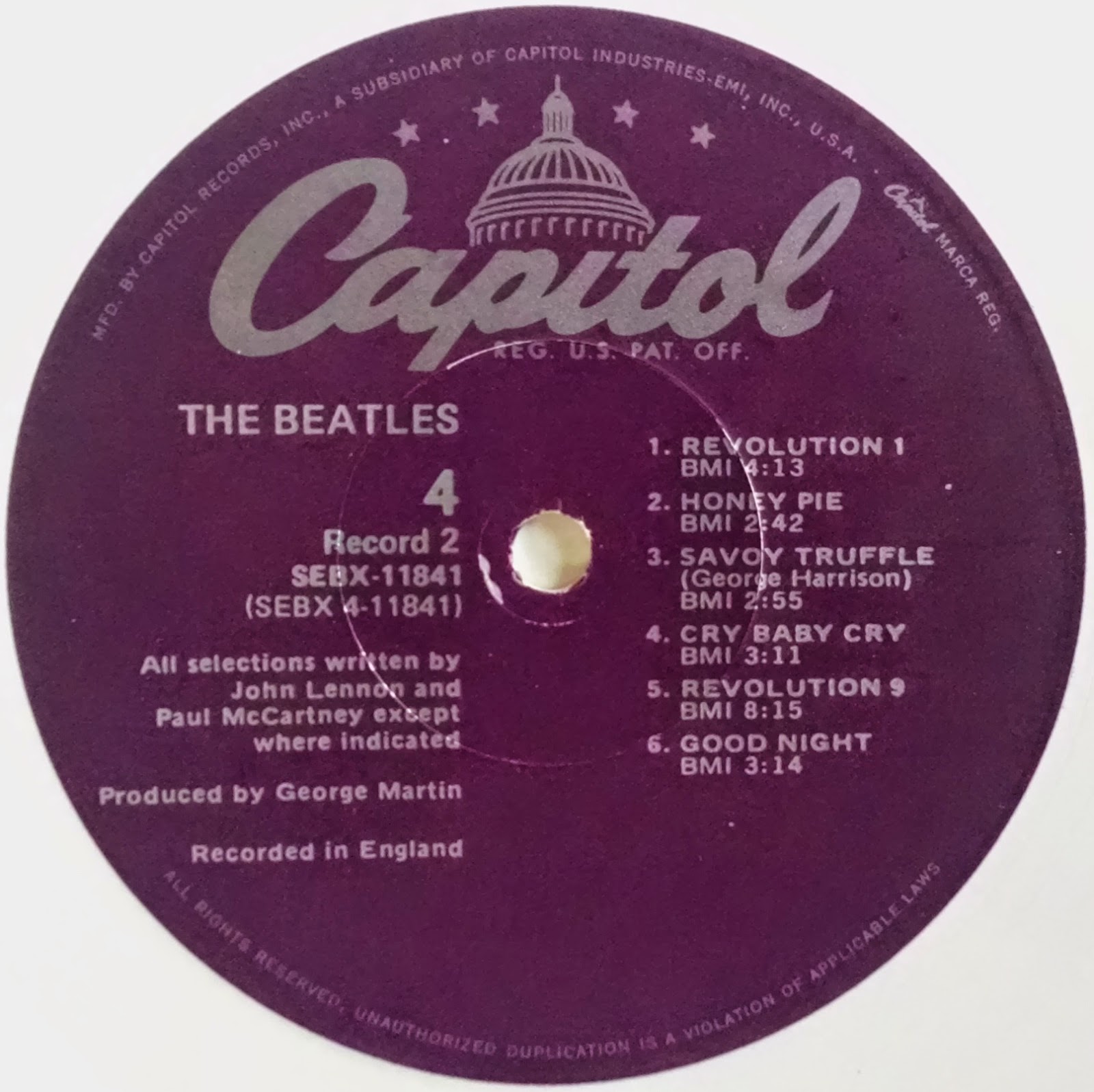 Life at 33 1/3 : beatles, the (1968) - the beatles: capitol records ...