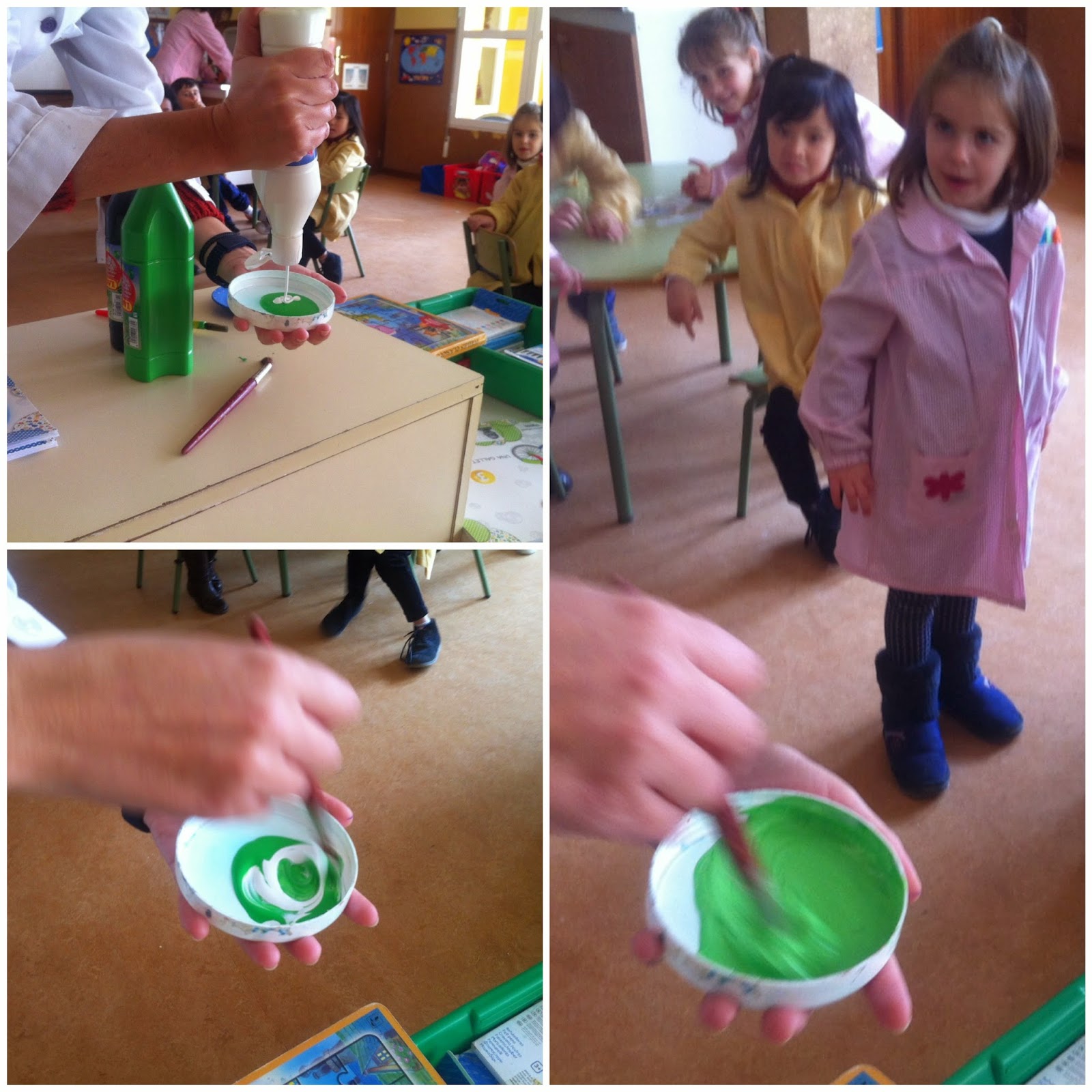 La clase de Sara: Mezcla de colores: Tonalidades del verde