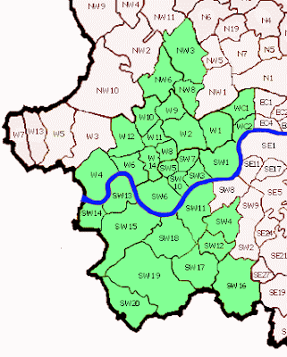 South West London Map Region | Map of London Political Regional