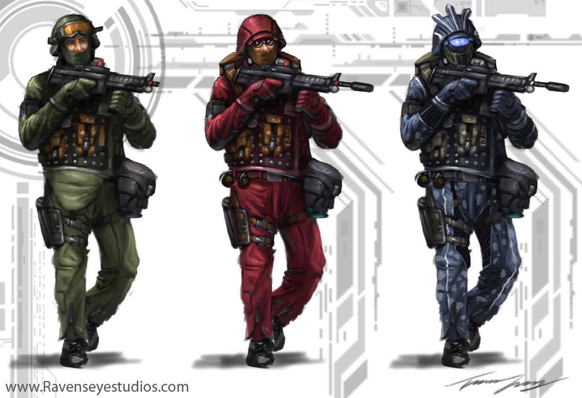 Concept Art and Design of Travis Lacey - Ravenseye Studios: 3 Swat ...