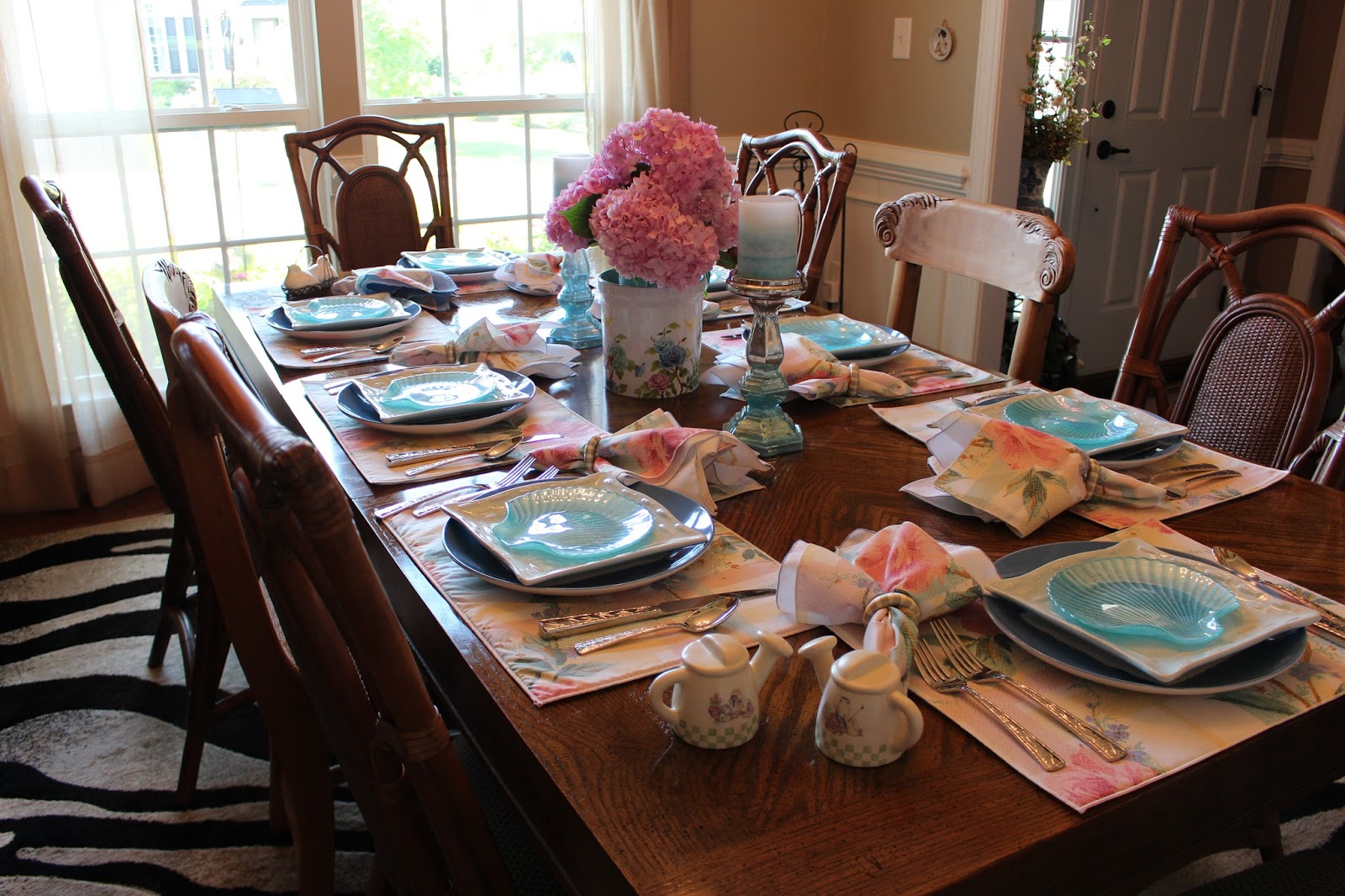 Designs by Pinky: Floral Summer Table for our Dinner Group