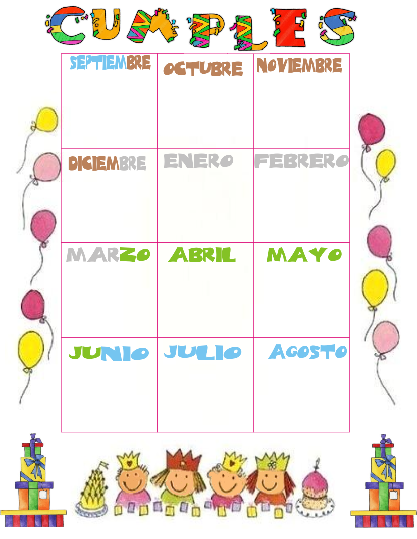 Asamblea educacion infantil, Cumpleaños en el aula, Calendario del aula