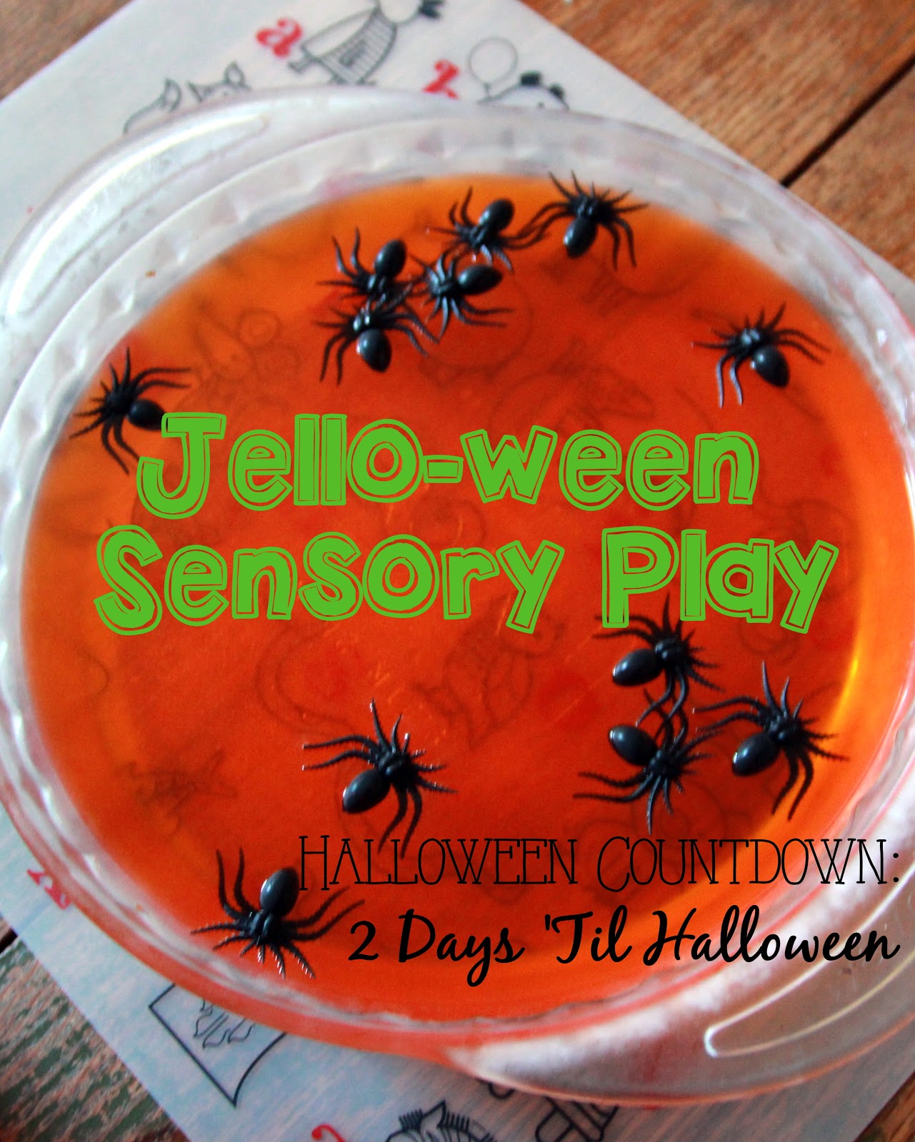 Pancakes in Bed: Halloween Countdown: Jello-ween Sensory Play