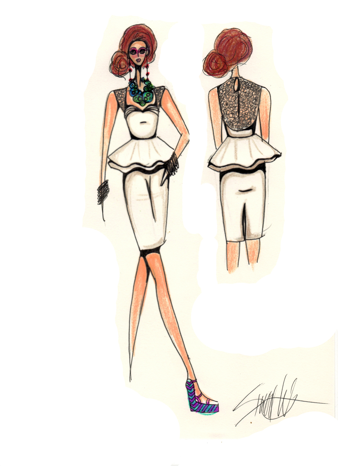 Simone Welsh Fashions: Ready to Wear Fashion Sketches