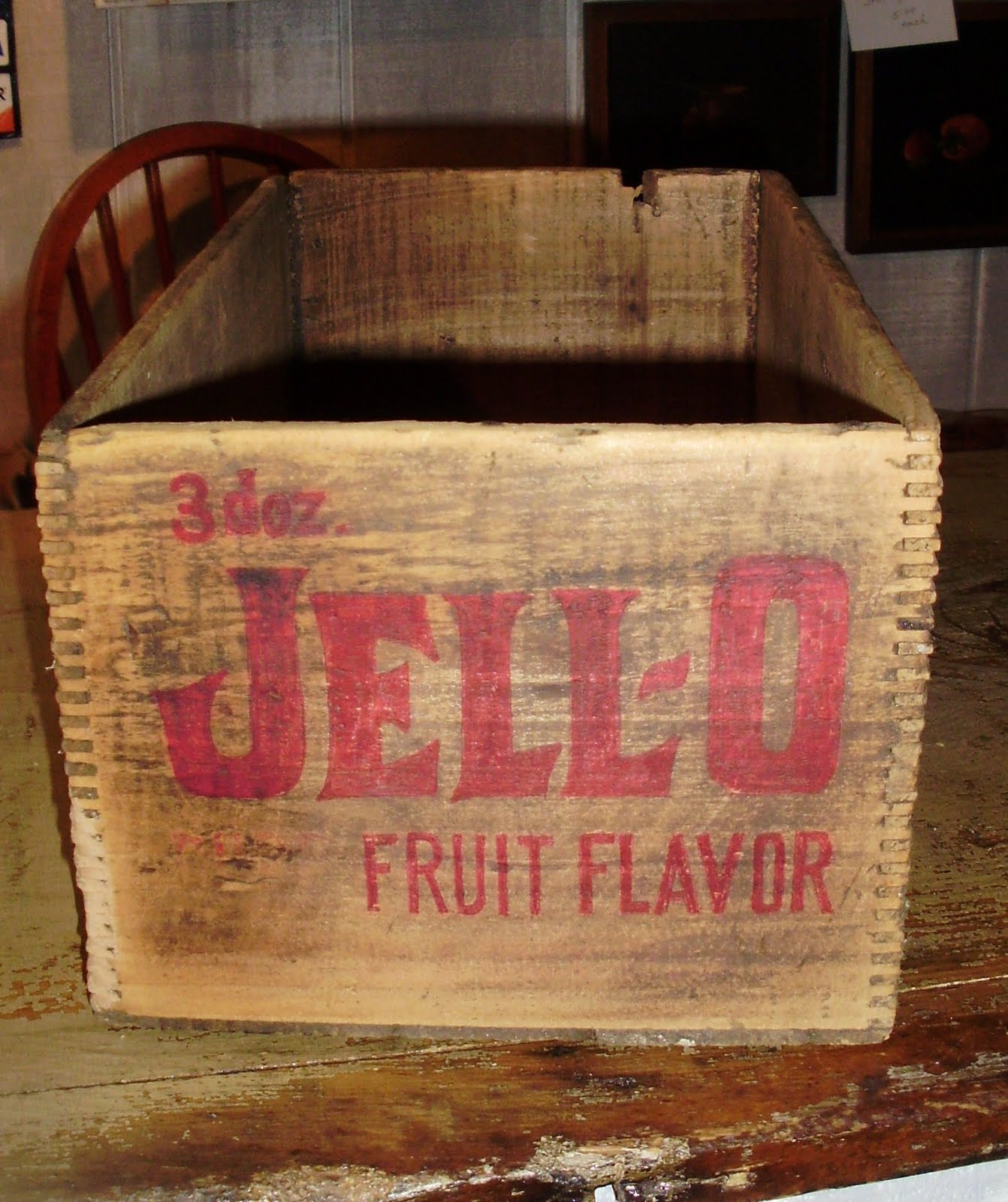 Antique Wooden Jello Box at Cheryl Allison blog