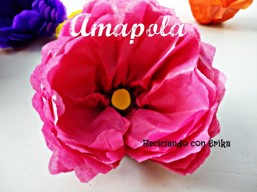 Diy Centro de Mesa con Amapolas de papel seda | Manualidades