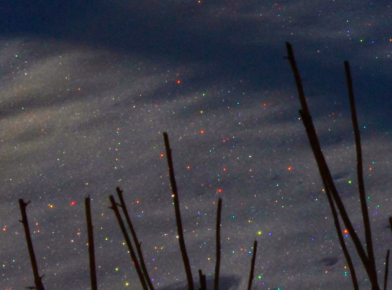Sparkling Snow At Night