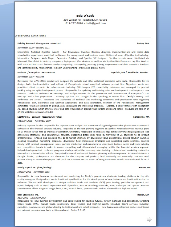 Fidelity Idelity Research Management Sample Resume Format in Word Free ...