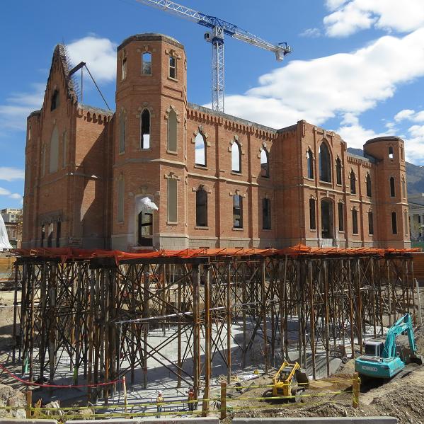 New Temple in Provo: Framing in the Basement and North Lot