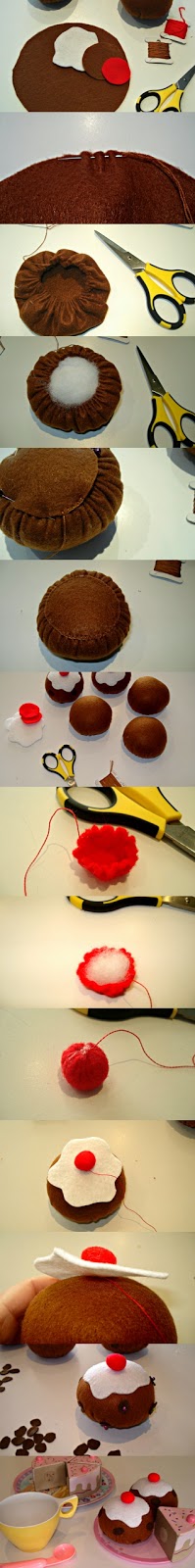 cupcake cutie: Don't fall over its a tutorial!: Felt Currant Buns